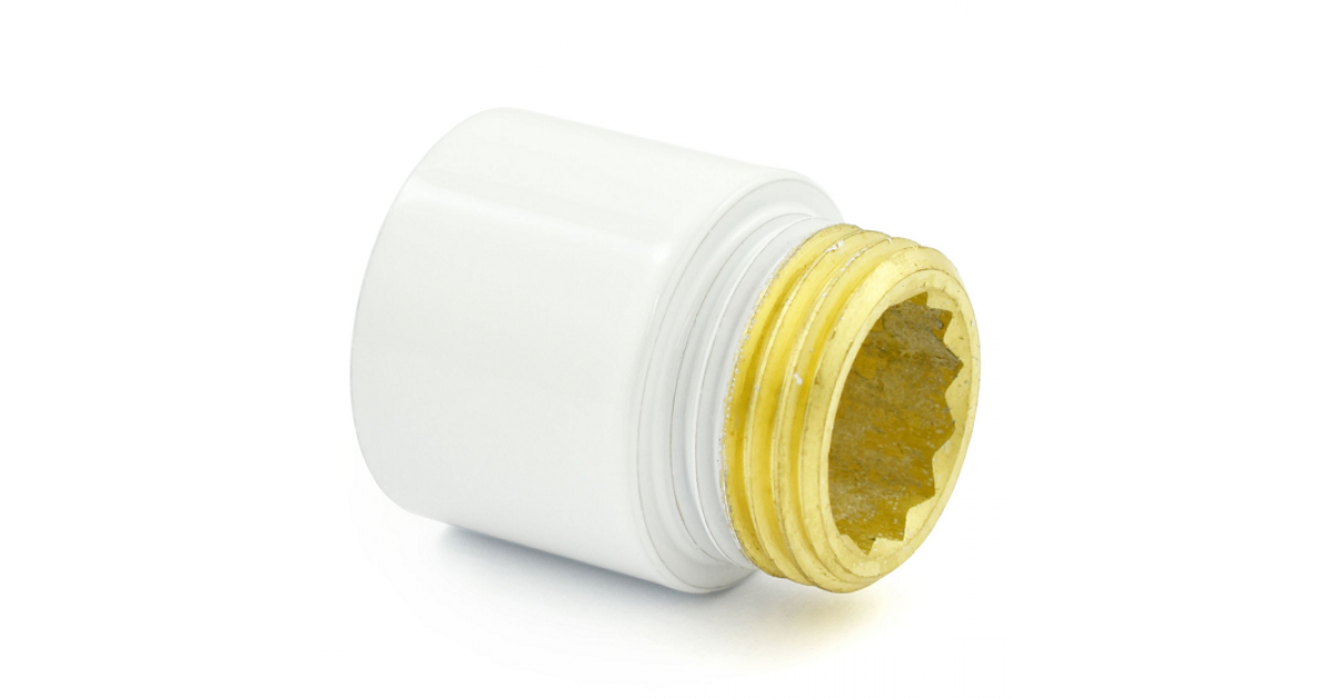 Rigid Radiator Valve Extensions ½ inch BSP - 20mm -White