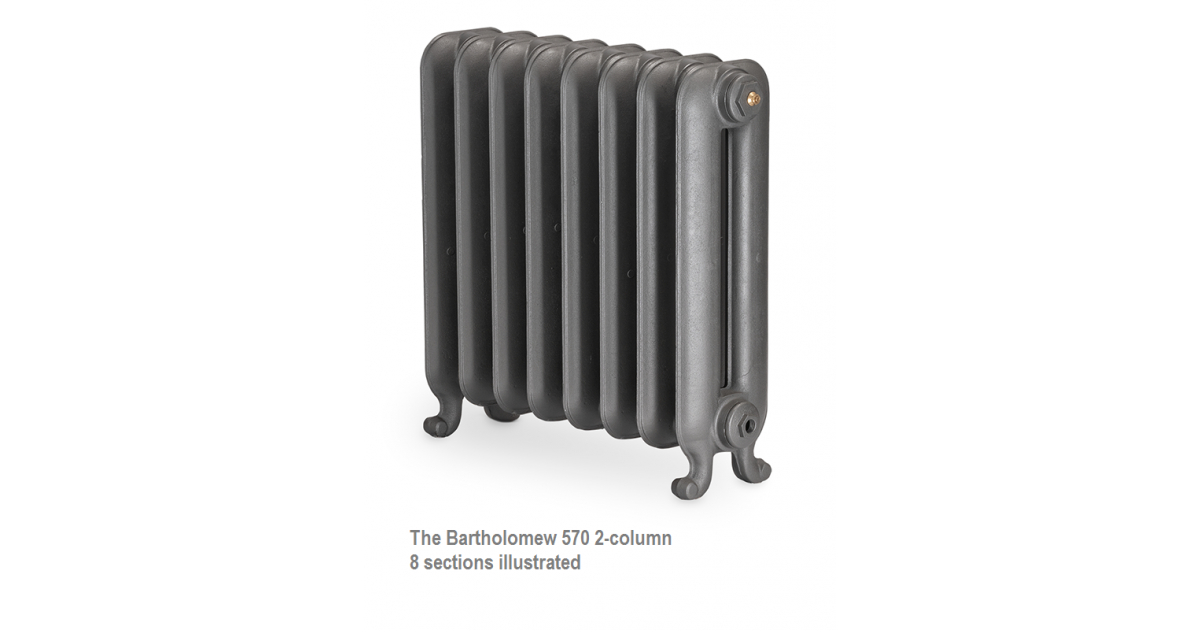 Bartholomew 570 2-Column Cast Iron Radiator - 11 Sections, Free delivery