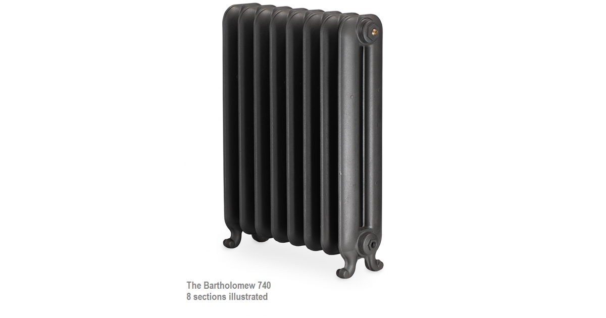 Bartholomew 740 2-Column Cast Iron Radiator - 6 Sections, Free delivery