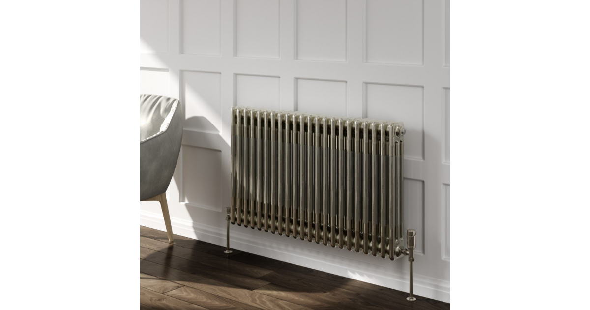 Colona 2-Column Radiator in Lacquered Bare Metal | Authentic Column Design