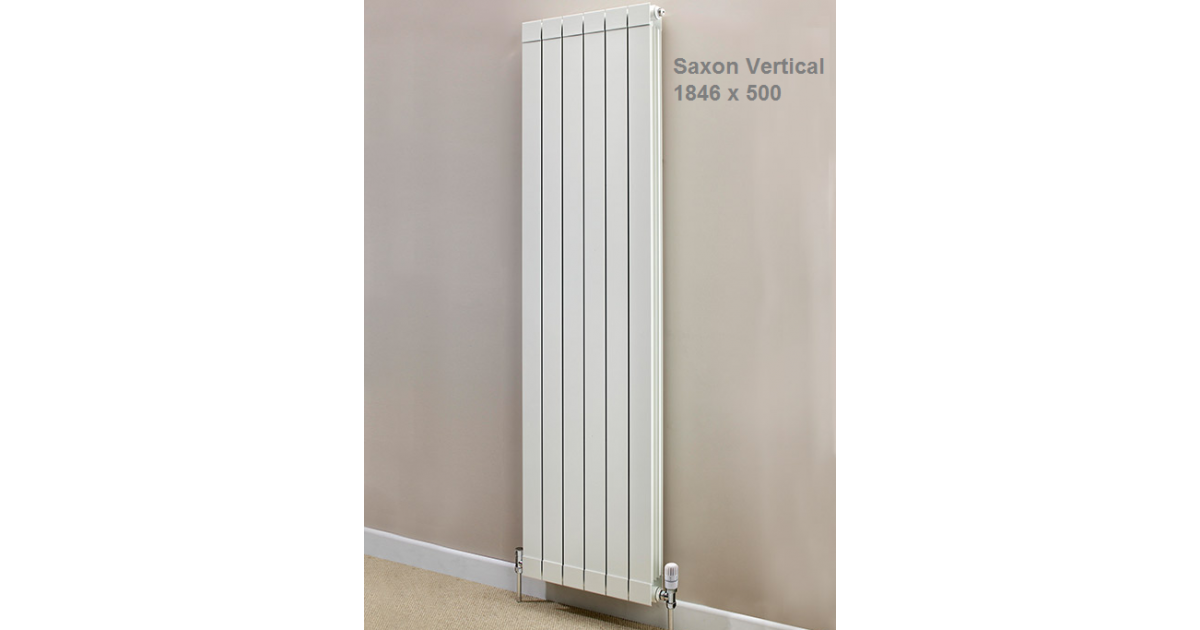 Saxon Vertical Aluminium Radiator 1846 x 420mm from Budget Radiators