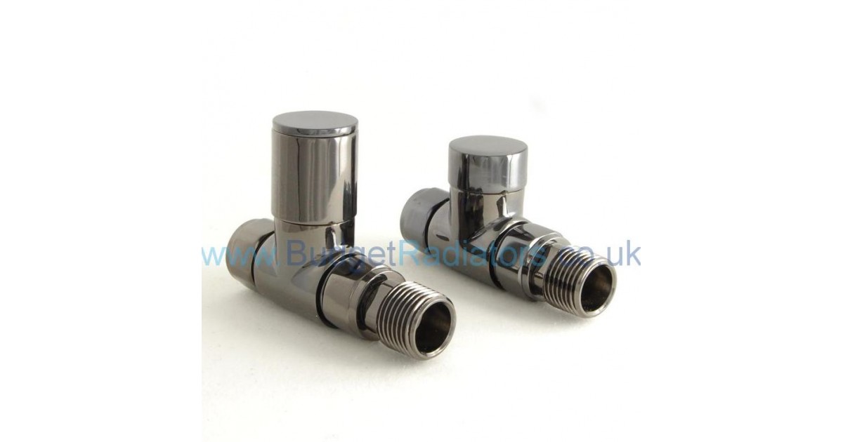 Milan Straight Wheel-head & Lock-shield - Polished Black Nickel