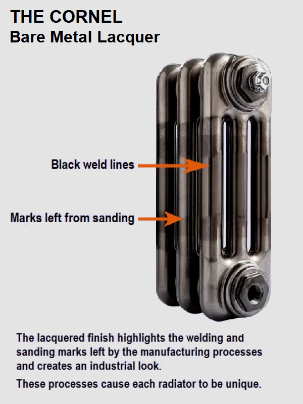 Cornel 3 Column Radiator 1800 x 431mm (9 Sections) Lacquer